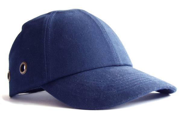 Safety Baseball Cap Hard Hat Bump Cap Navy Blue Vented Hook/Eye Fasten ...